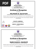 Certificates - Mr. & Miss Intramurals - Recognition | PDF