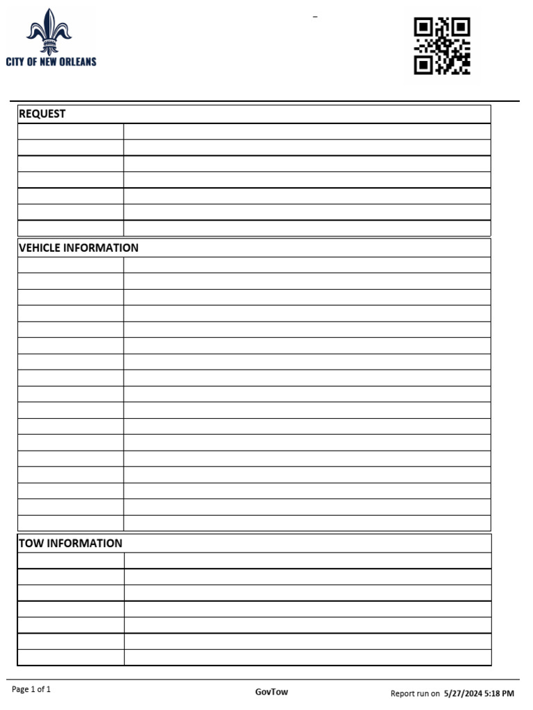 Test Impound Report | PDF