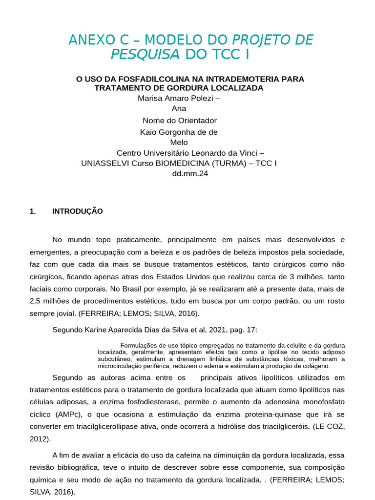 Correto TCC 1 UNIASSELVI ANA MARISA | PDF