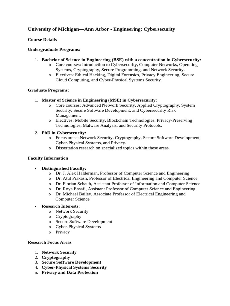 U-M Cybersecurity Programs Overview | PDF | Computer Security | Security