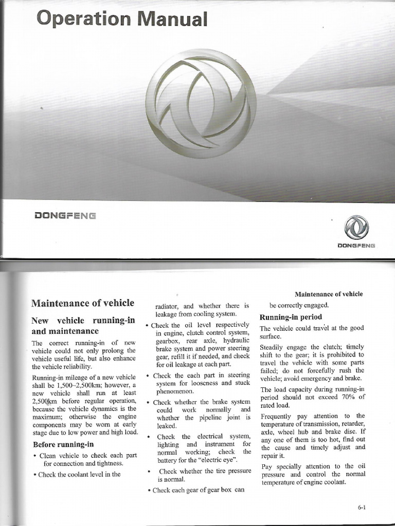 Dongfeng Etl-393 Manual de Mtto | PDF