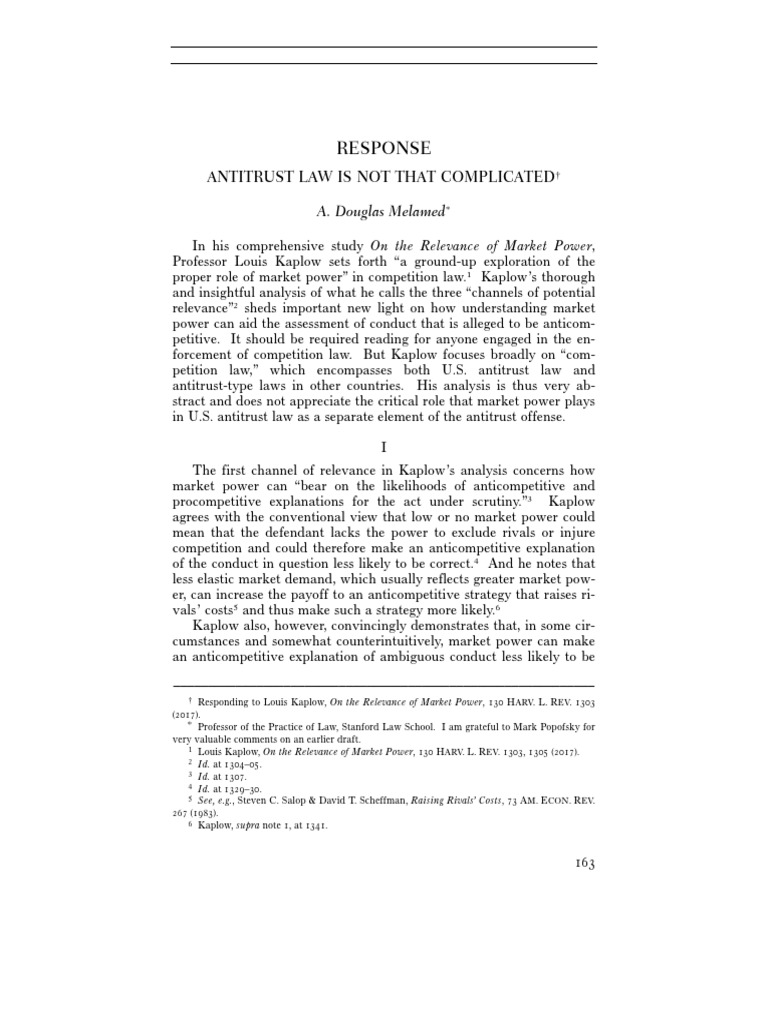 Market Power. Melamed | PDF | Market Power | Competition Law Market Power. Melamed | PDF | Market Power | Competition Law