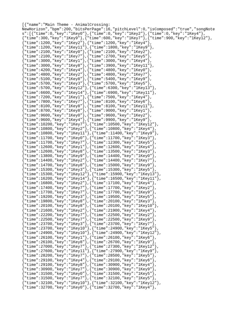 Main Theme - AnimalCrossing - NewHorizon | PDF