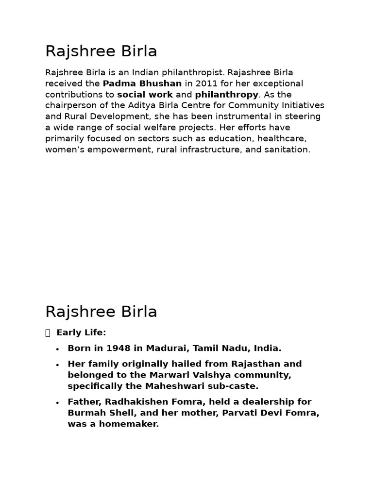 Rajshree Birla | PDF
