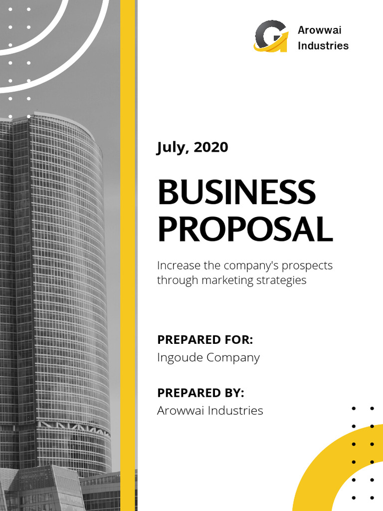 Grey and Orange Minimalist Business Proposal | PDF