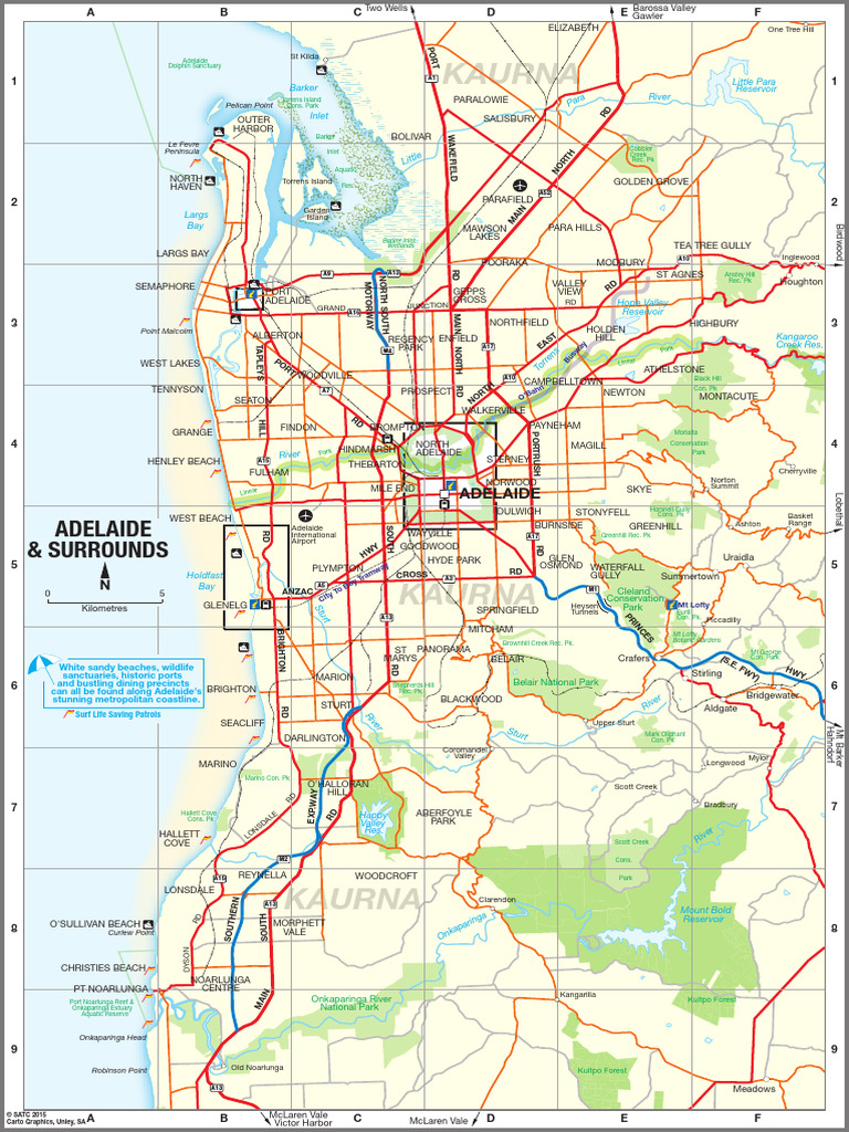 Map Adelaide Surrounds | PDF | Adelaide | South Australia