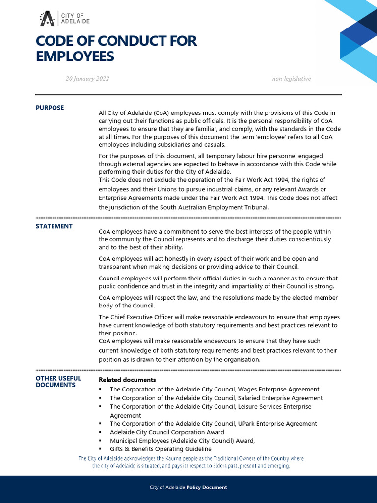 Code of Conduct Employees | PDF