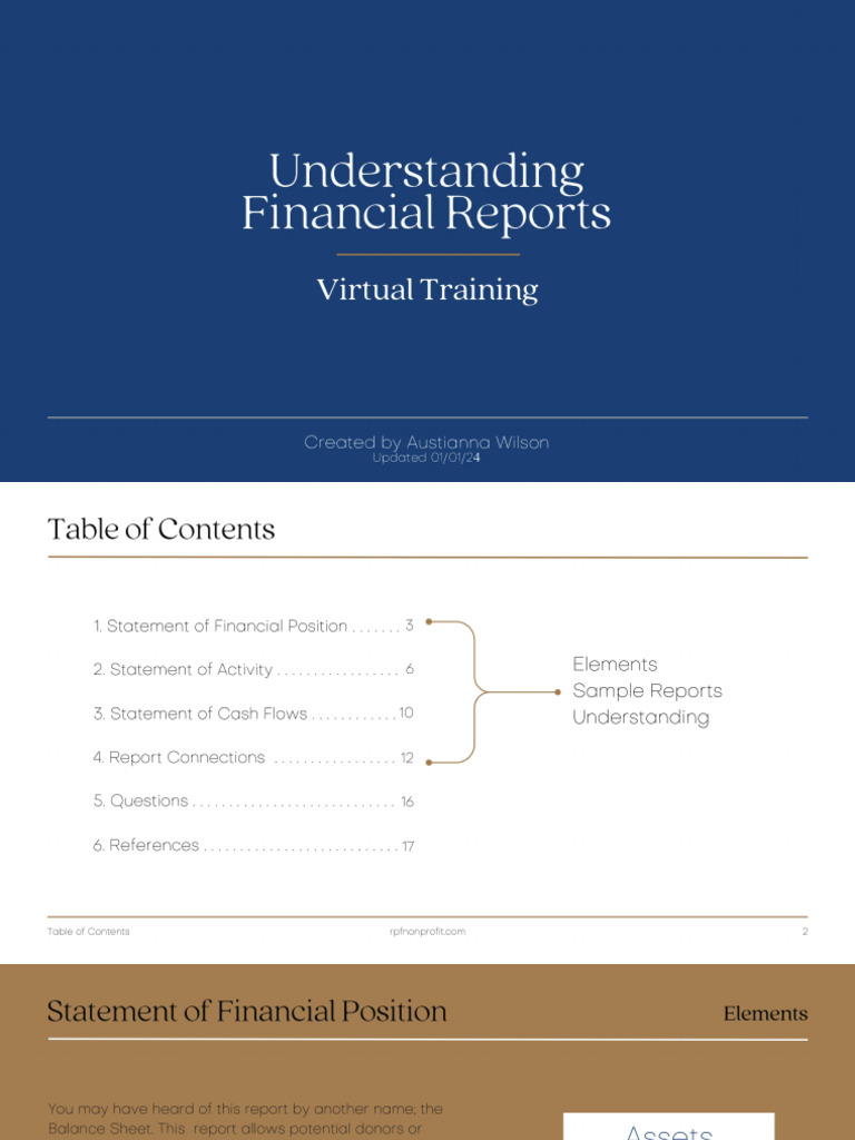 Financial Statement Training For Board Members | PDF