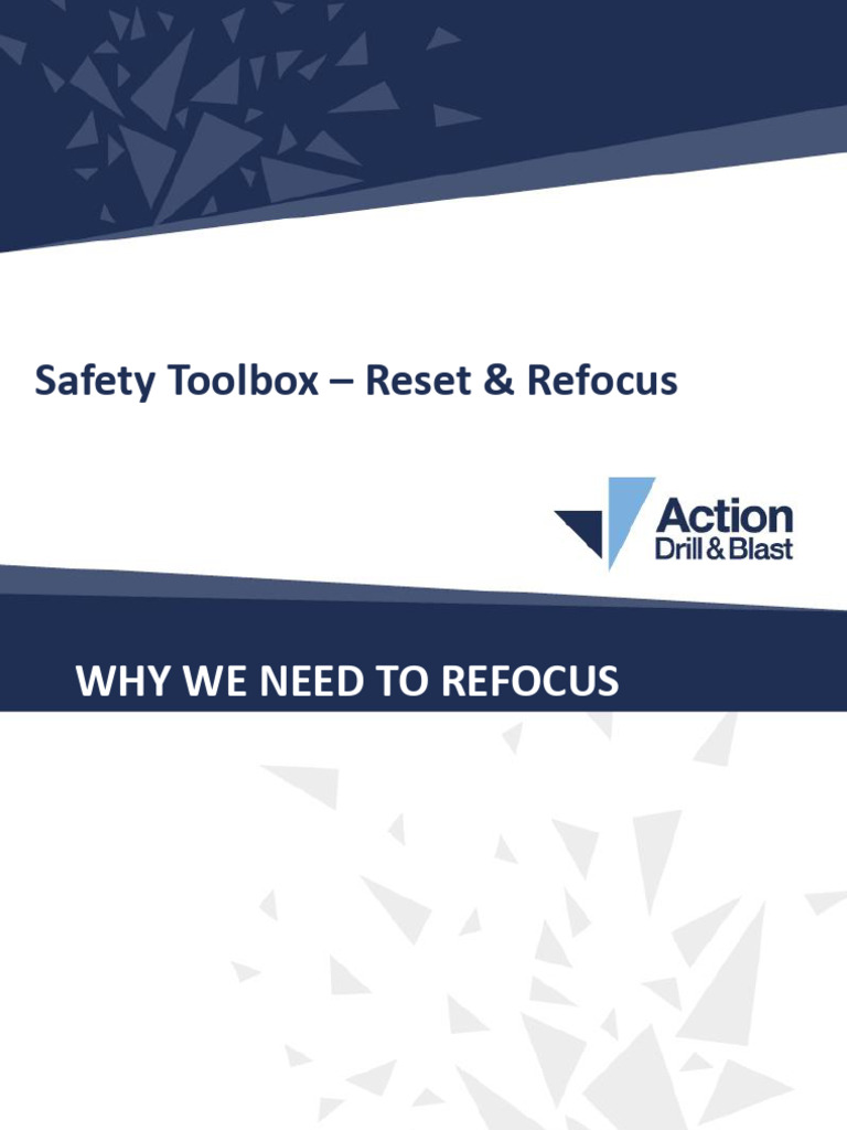 ADB - Safety Toolbox - Reset and Refocus | PDF