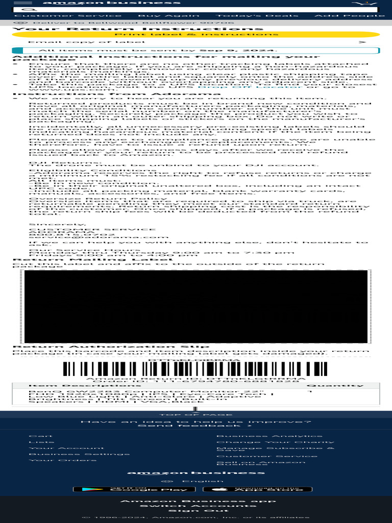 Online Return Center 2 | PDF