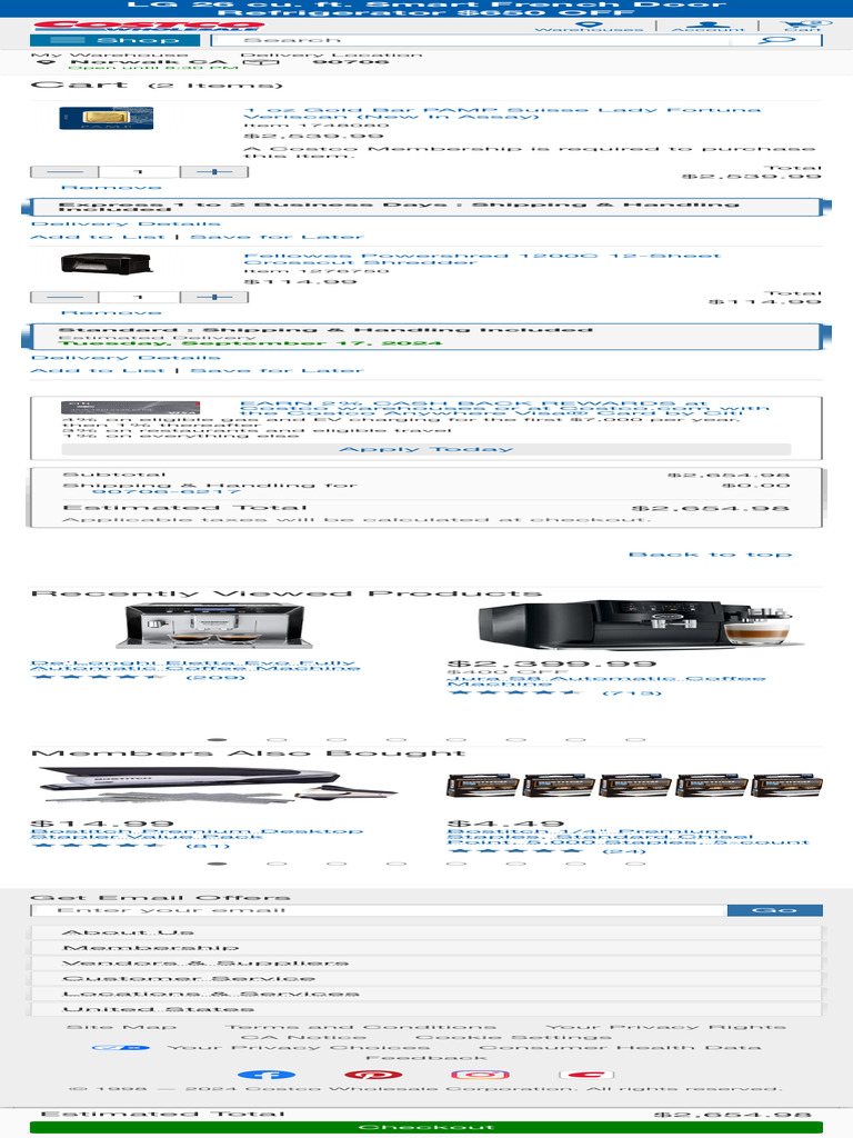 Shopping Cart Costco | PDF
