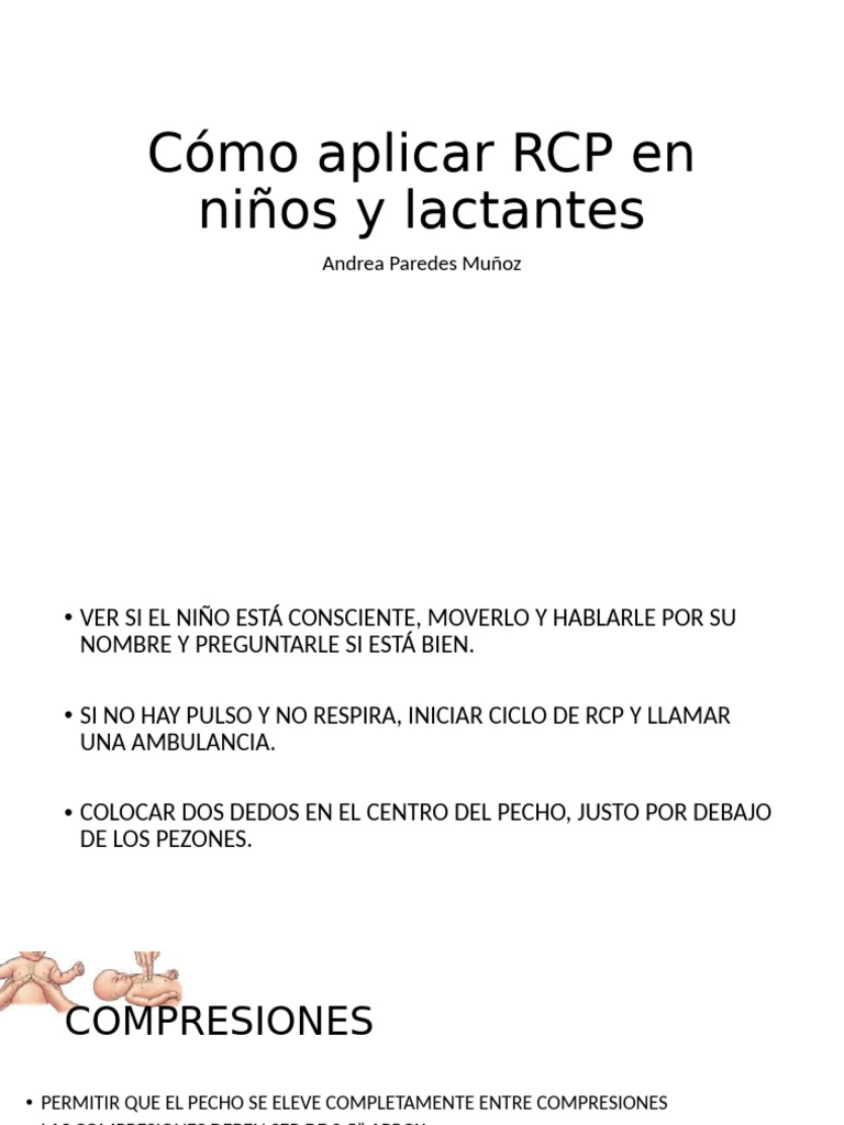 Cómo Aplicar RCP en Niños y Lactantes | PDF