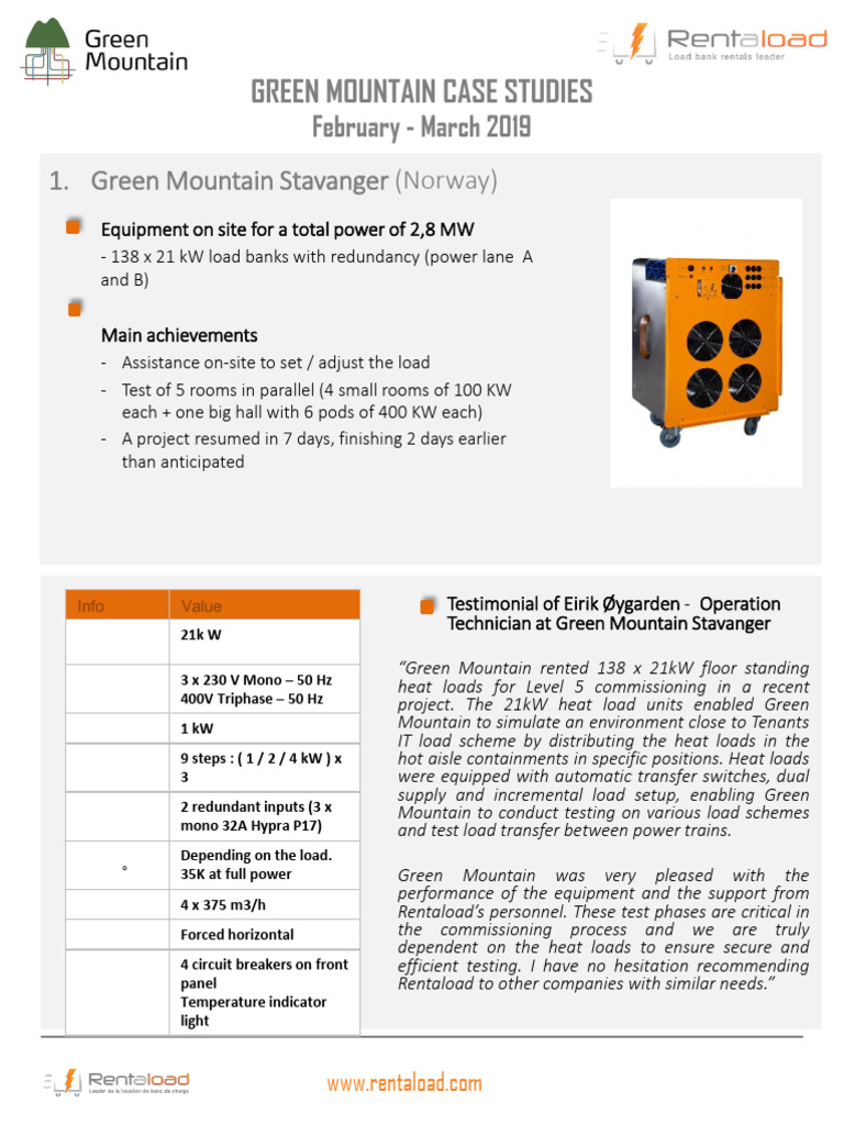 Green-Mountain-Case-Study Commisioning | PDF