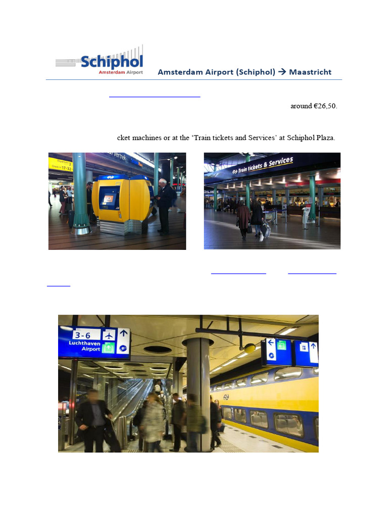 SSC General Travel Directions Amsterdam Airport Schiphol | PDF