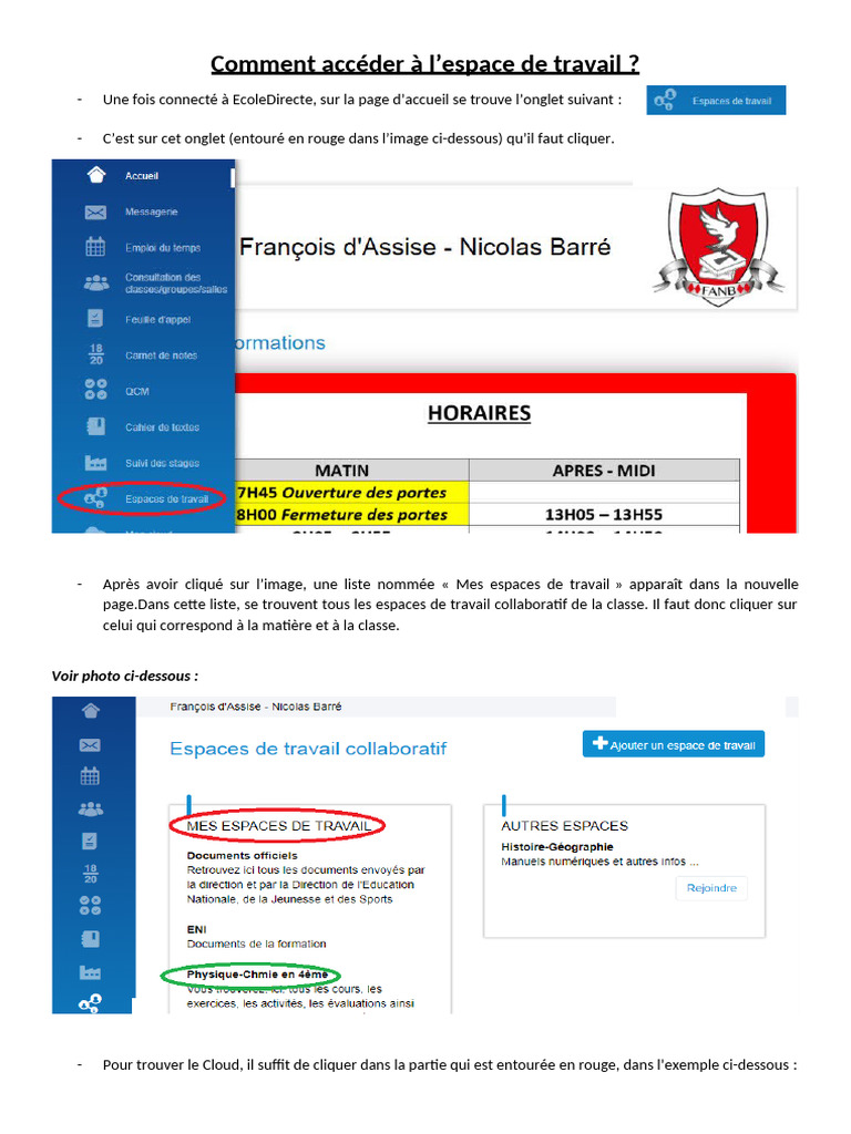 Tuto EcoleDirecte | PDF