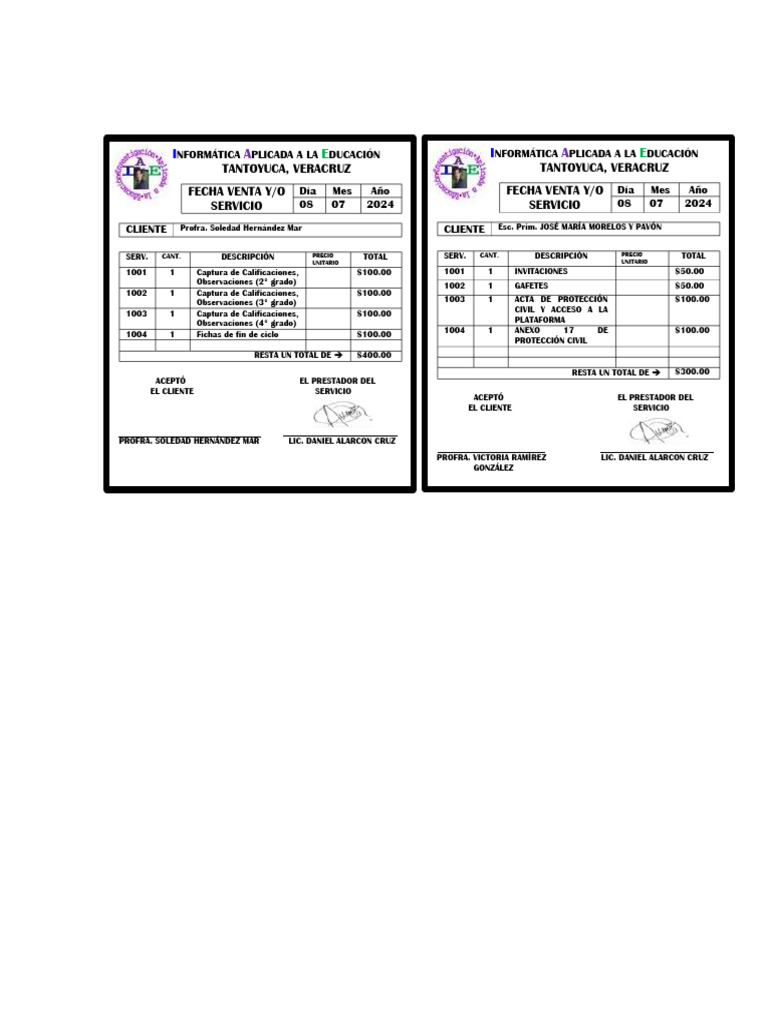 Formato Recibos | PDF