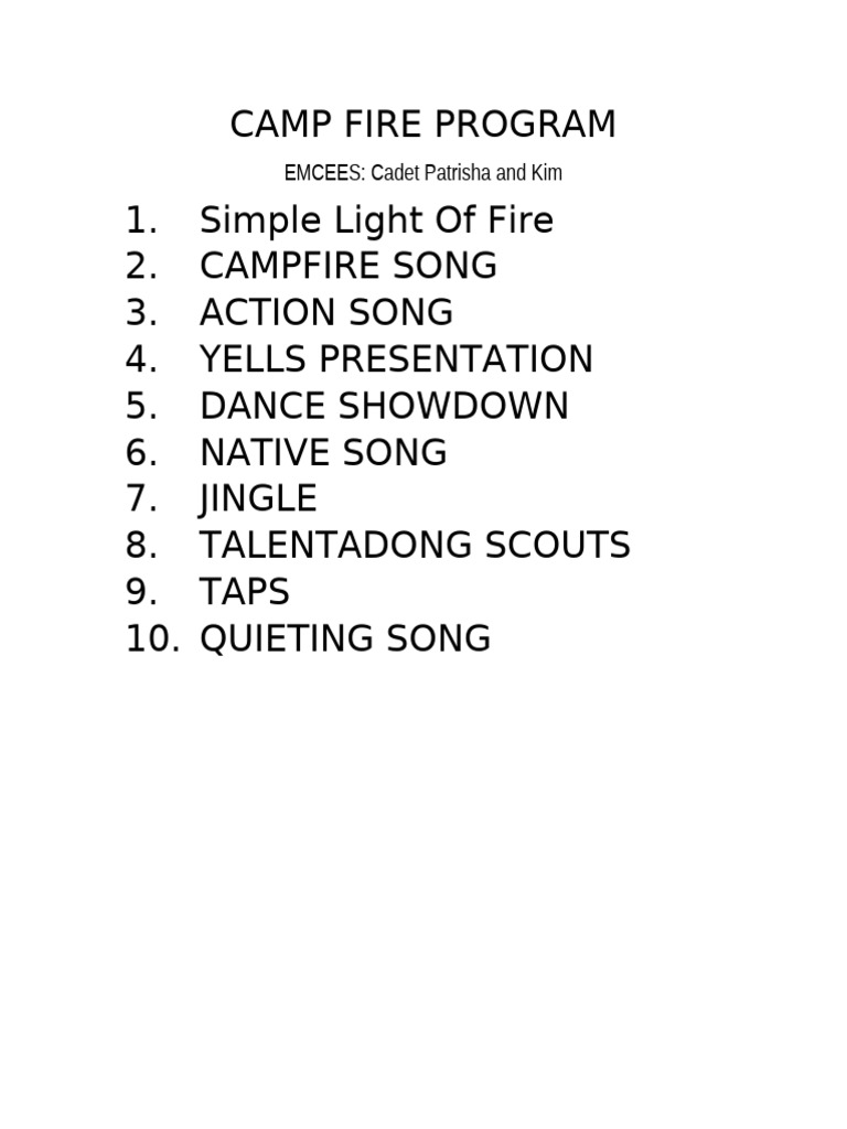 Camp Fire Program | PDF
