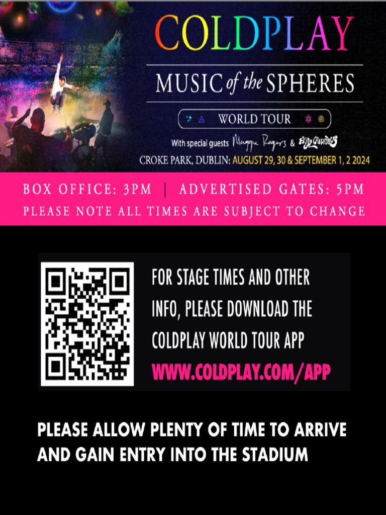 Coldplay Info Dublin | PDF