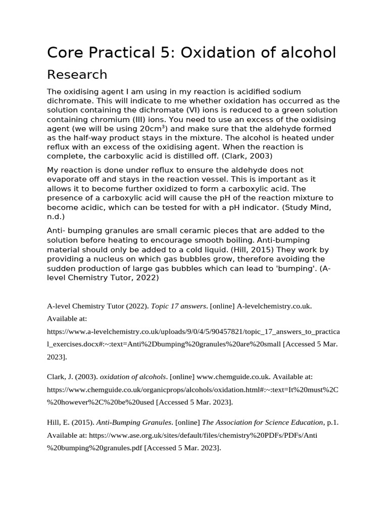 Core Practical 5 | PDF