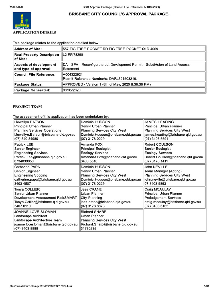BCC Approval Package | PDF