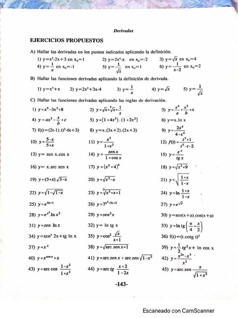 TP Derivadas 1 Variable | PDF