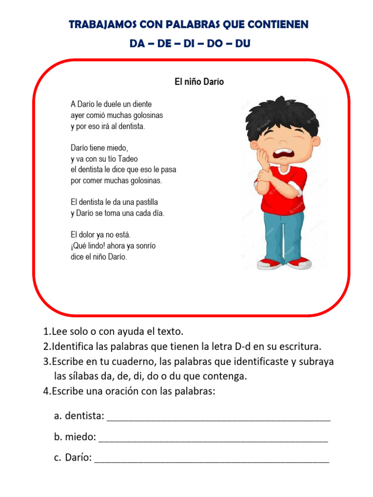 TRABAJAMOS PALABRAS CON D | PDF