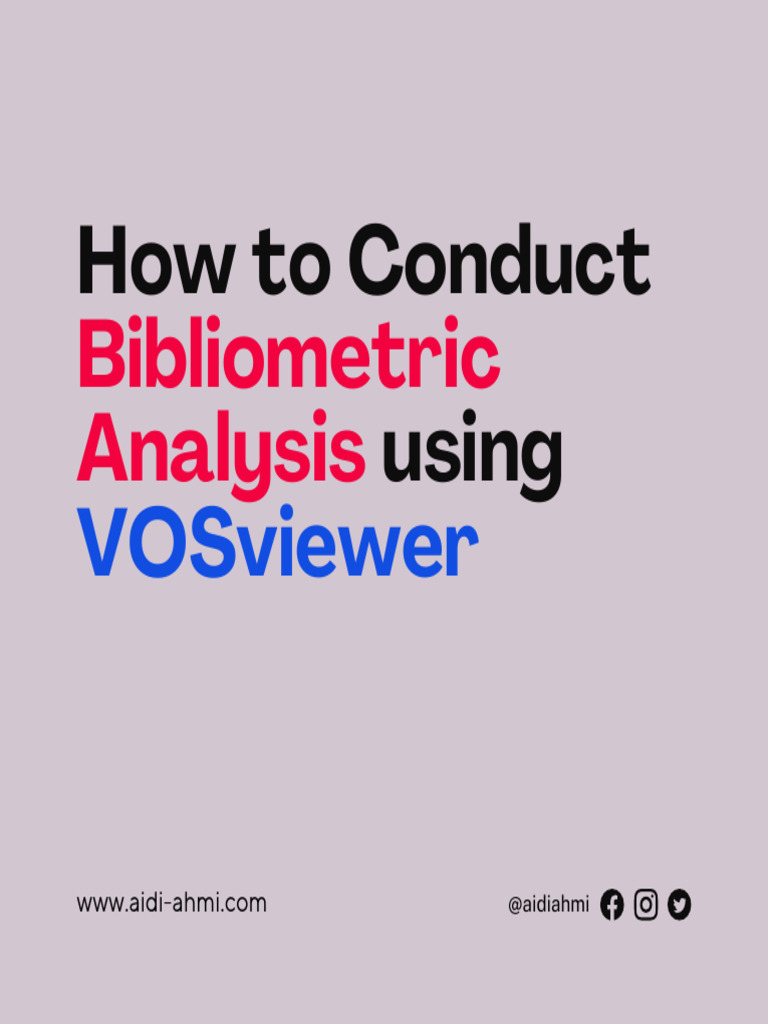 How To Conduct Bibliometric Analysis Using VOSviewer | PDF | Data ...