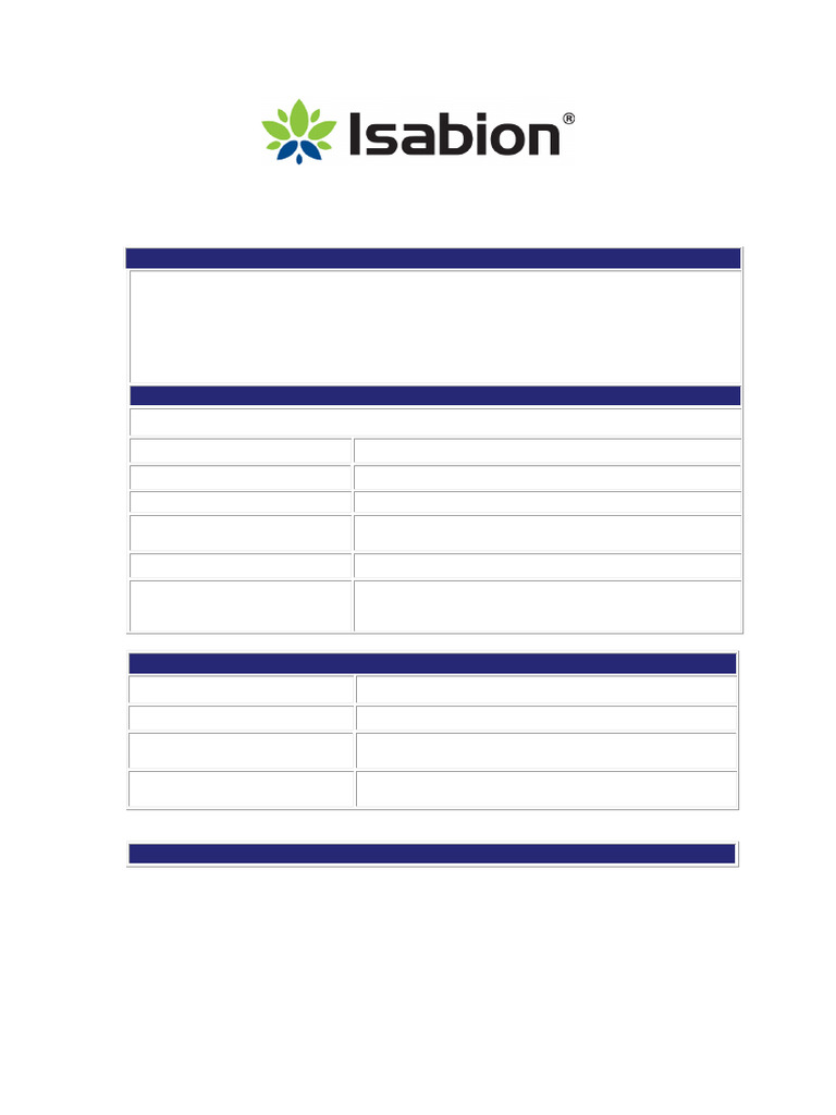 Isabion - Ficha - Tecnica - 30 Nov2022 - 0 | PDF