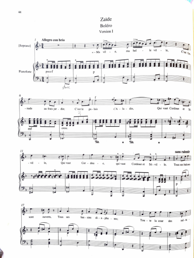 Zaide - Berlioz | PDF