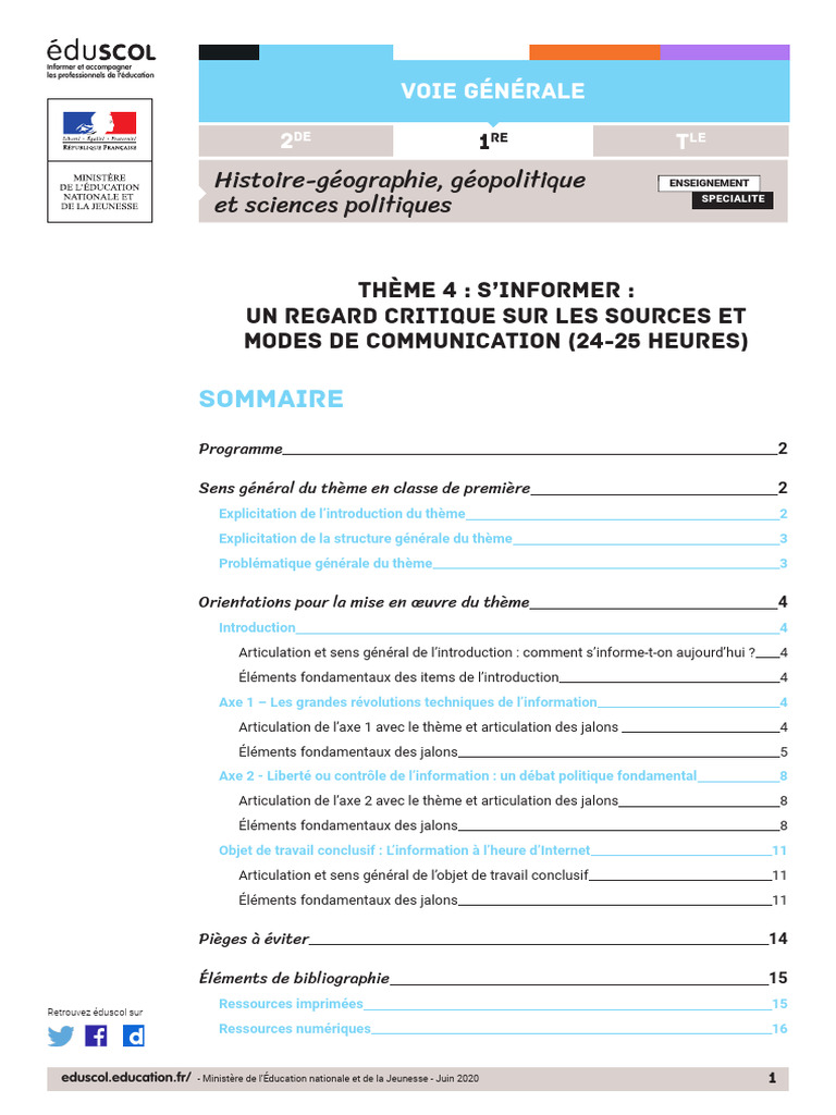 RA20 Lycee G 1 HistGeo Geopolitique-Sciencespo Theme4-Sinformer-regard ...