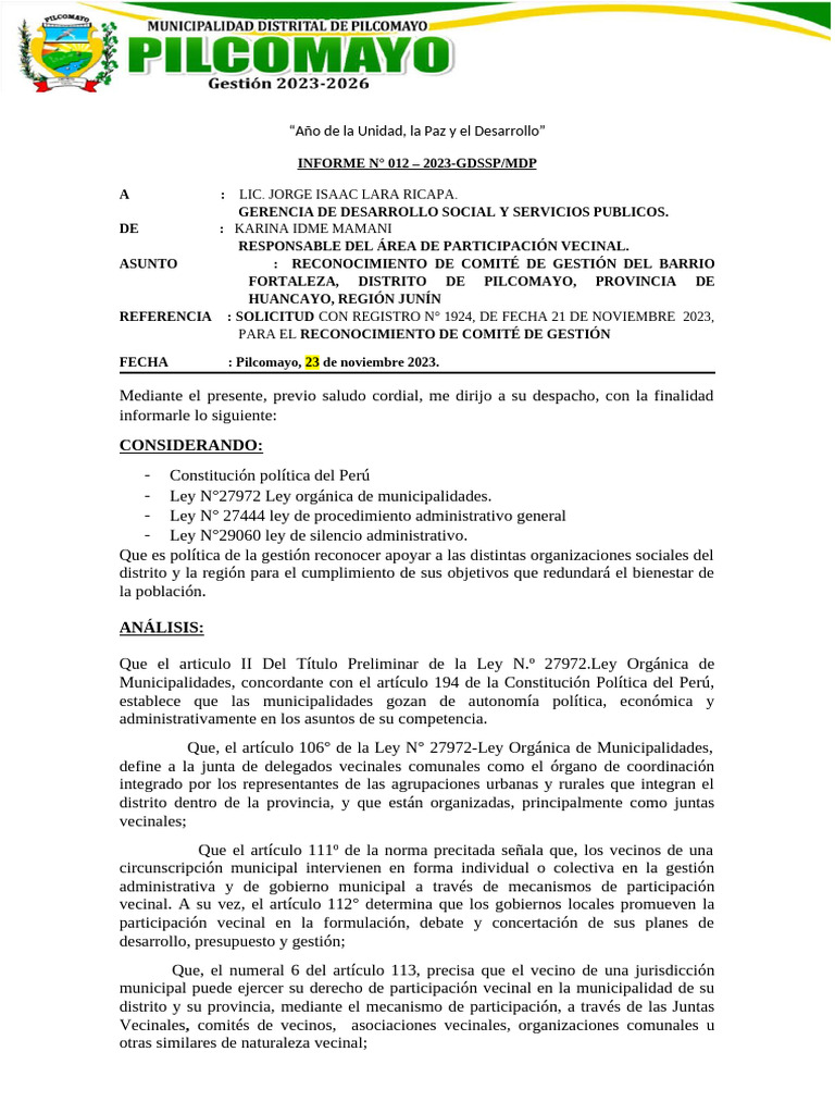 Informe 12 | PDF
