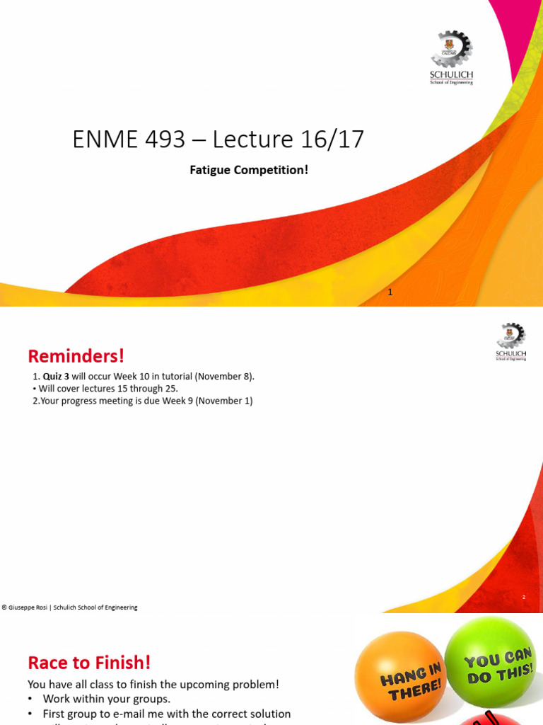 Lecture 17 - Fatigue Competition! Part 2 | PDF