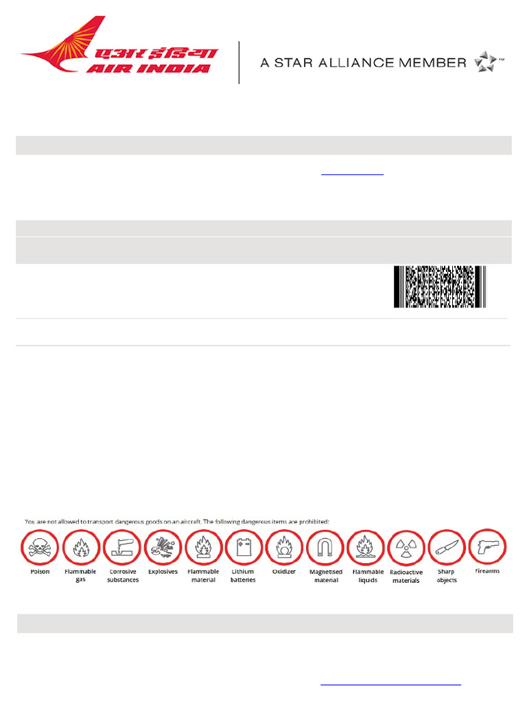 Air India Web Booking Eticket (VUOKXU) - LAXMAN | PDF