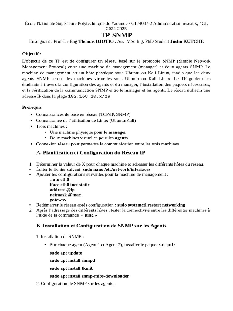 TP SNMP | PDF