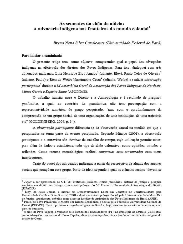 Breno Cavalcante - VI ENADIR | PDF