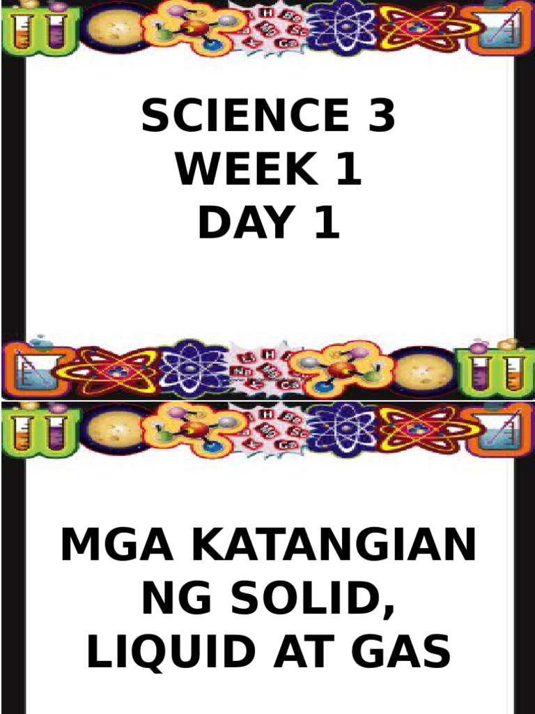 Science Q1 W1 - Matter | PDF