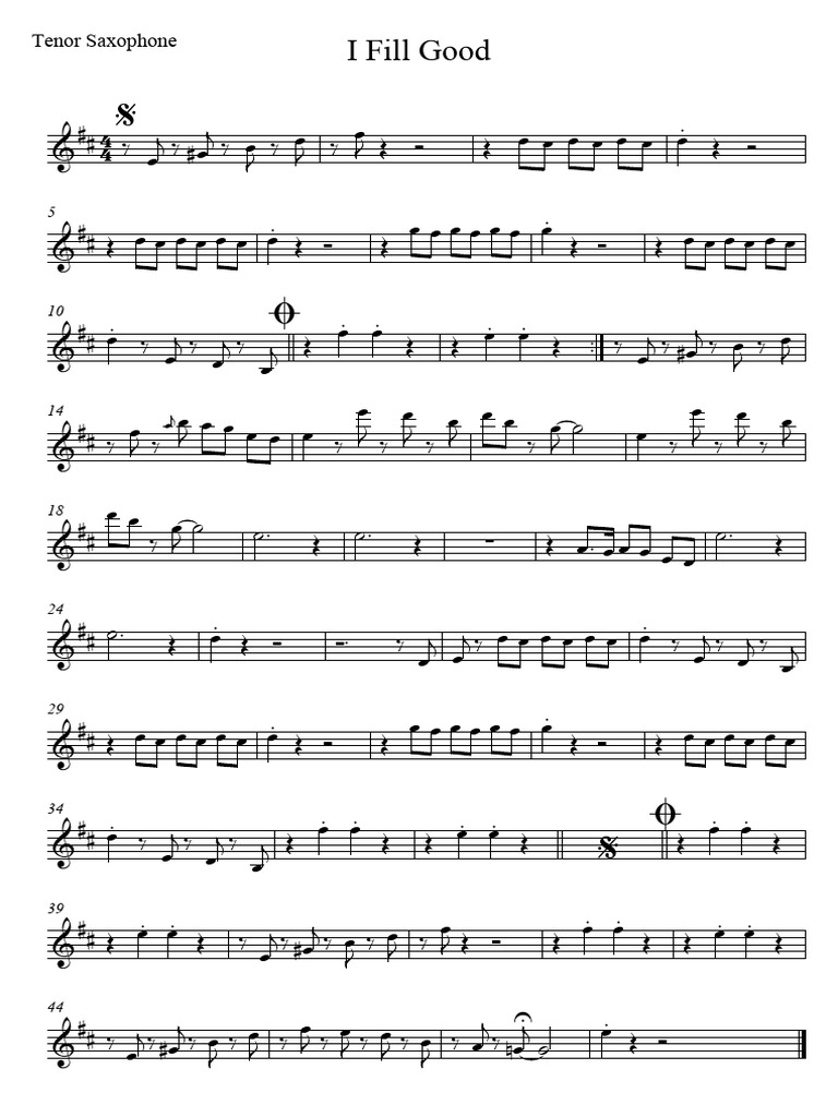 A Fill Good - Tenor Saxophone | PDF