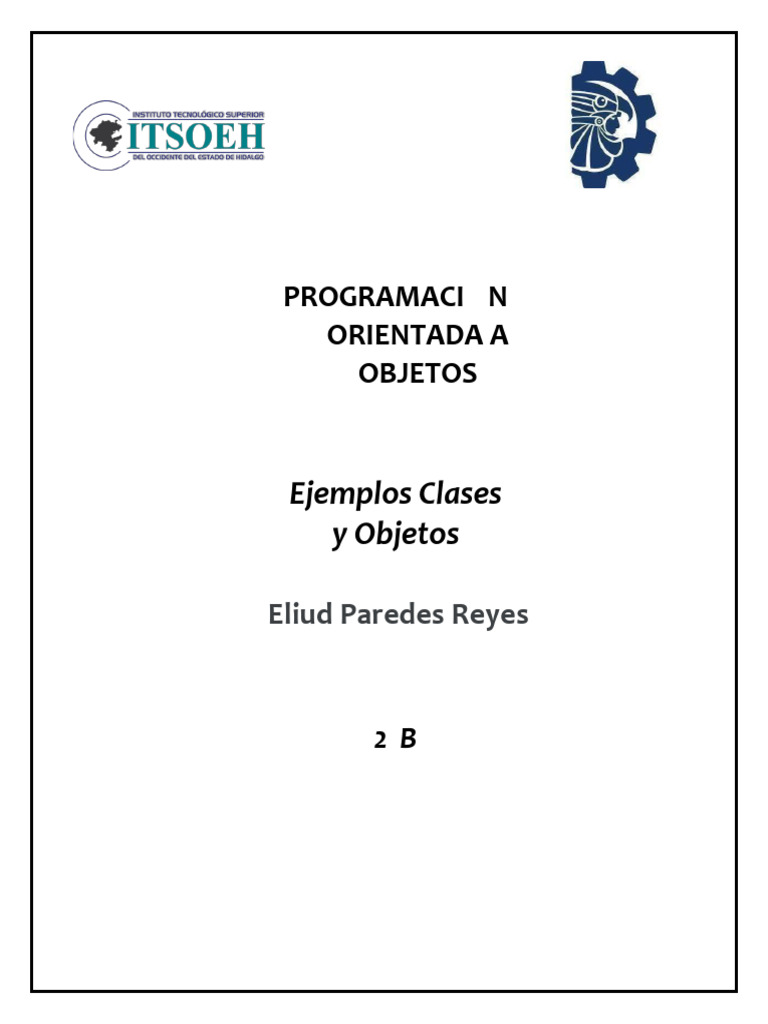 Ejemplos de Clases y Objetos - MotaAriel | PDF