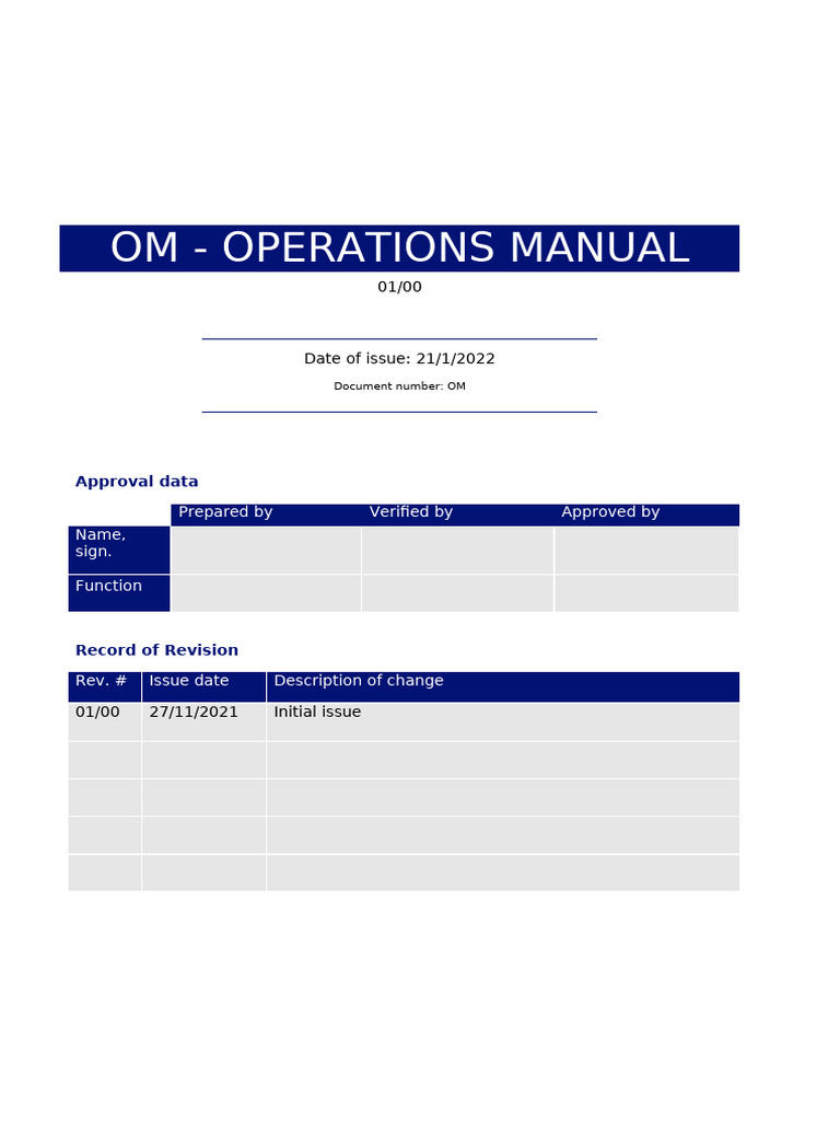 Bvfr 001 Om Template 0100 | PDF