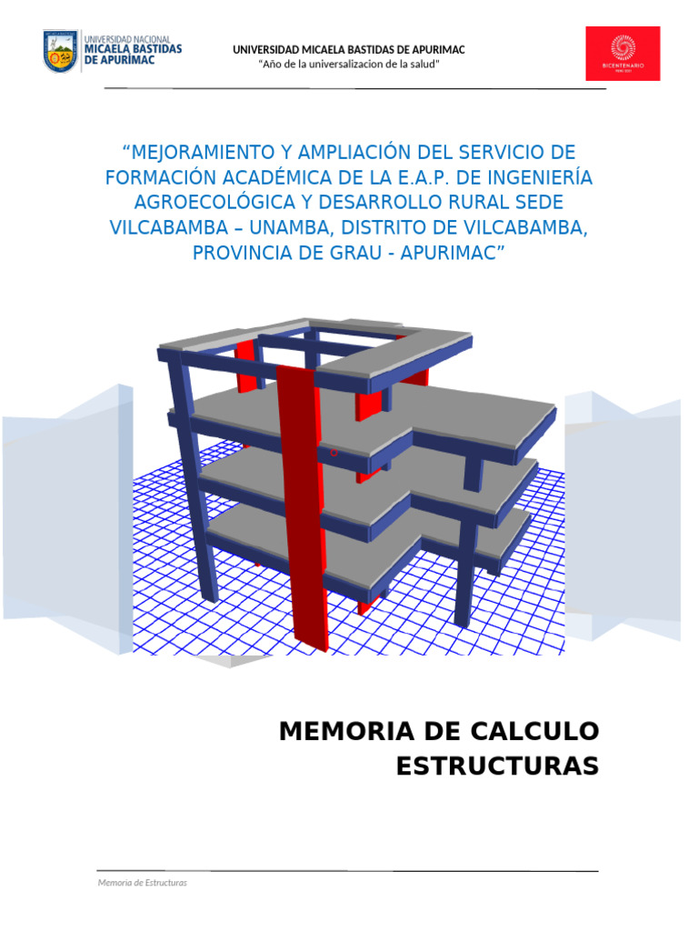Memoria de Calculo Estructuras Bloque 05 | PDF | Concreto reforzado | Tecnología