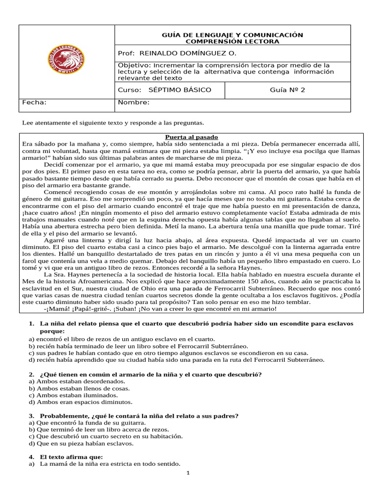 Guia Leng Comp Lect 7mo | PDF