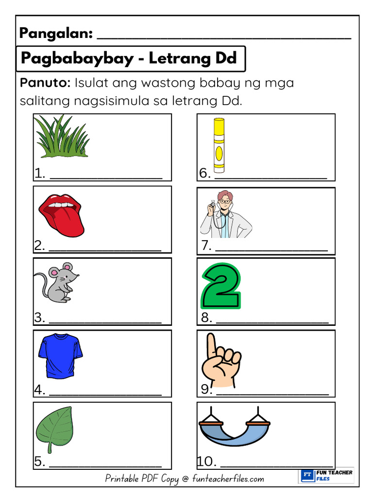 Pagbabaybay Letrang DD | PDF