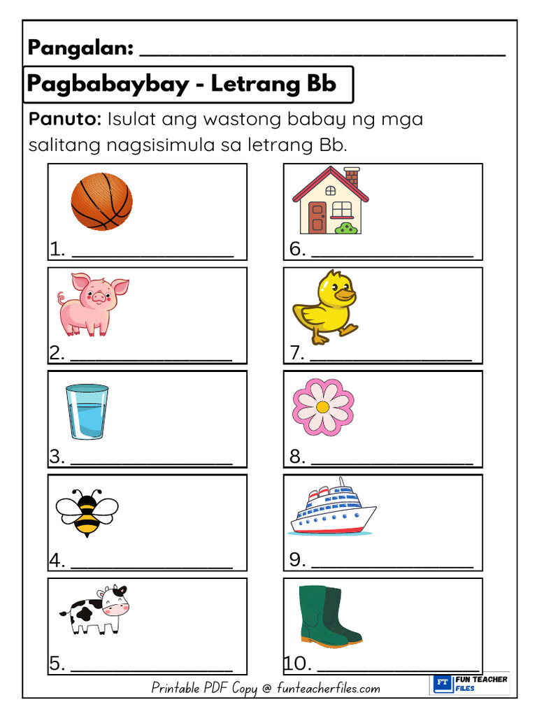 Pagbabaybay-Letrang-Bb-1 | PDF