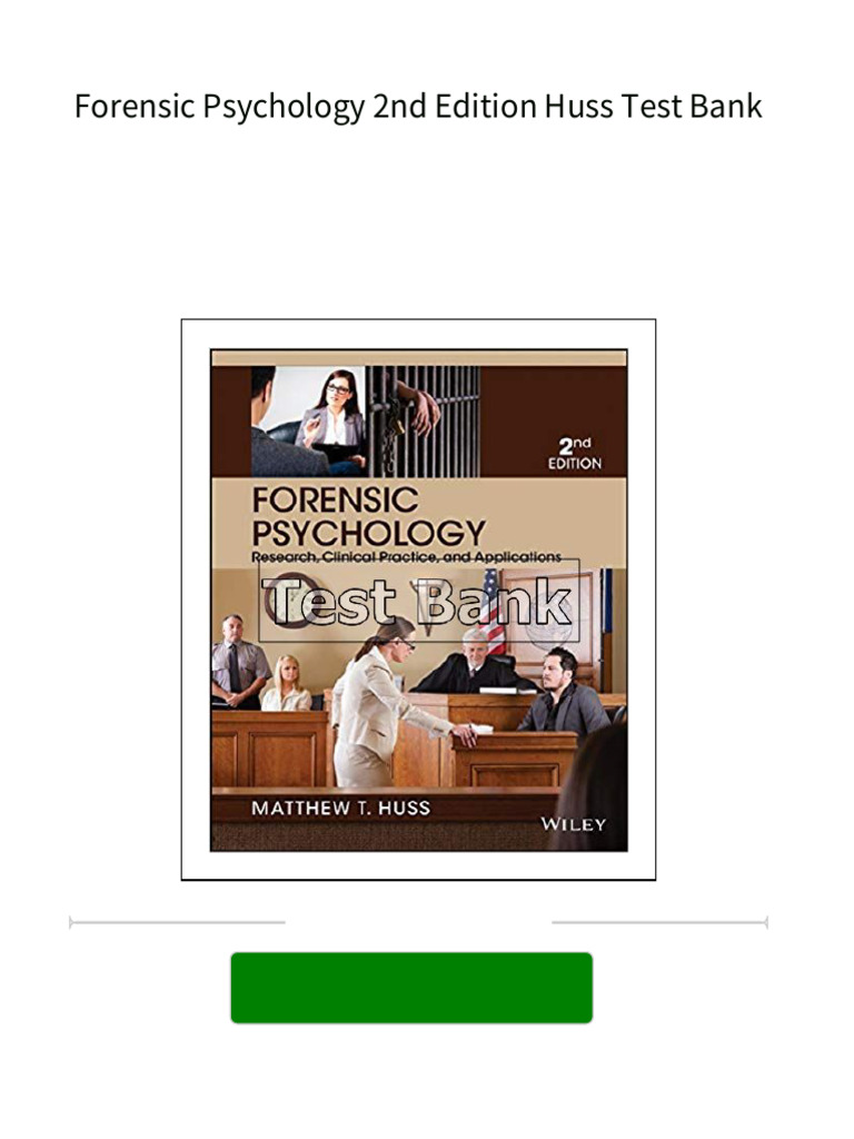 Forensic Psychology 2nd Edition Huss Test Bank | PDF
