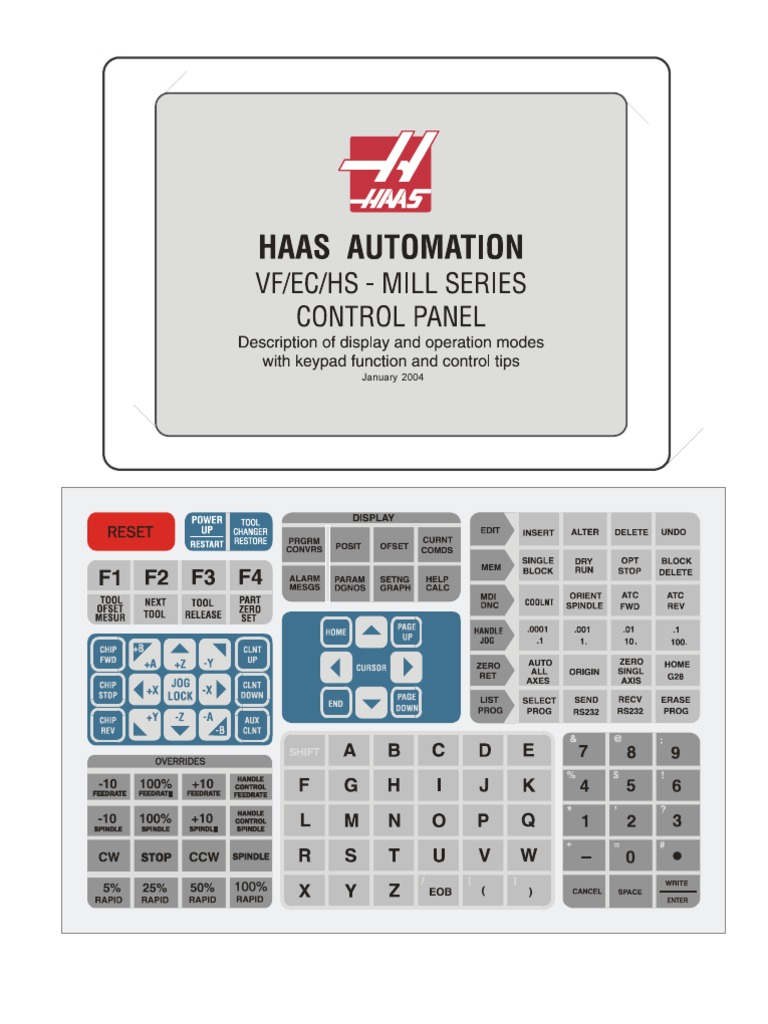 Haas Mill Control2 | PDF | Numerical Control | Computer Keyboard