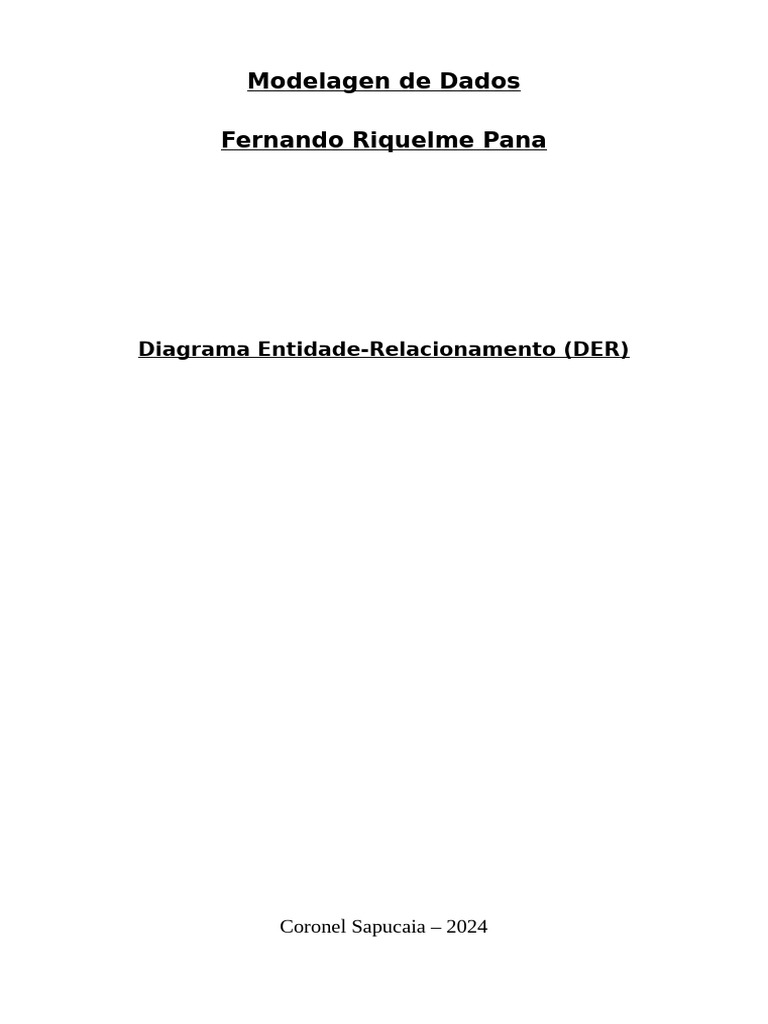 Portf Modelagem de Dados | PDF