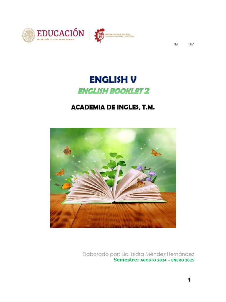 Eng V Booklet 2 Inf Descr A24 E25 | PDF