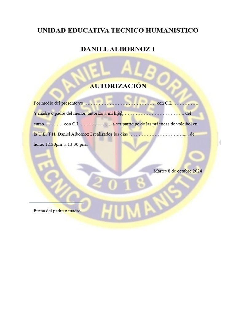 Unidad Educativa Tecnico Humanistico Daniel Albornoz I | PDF
