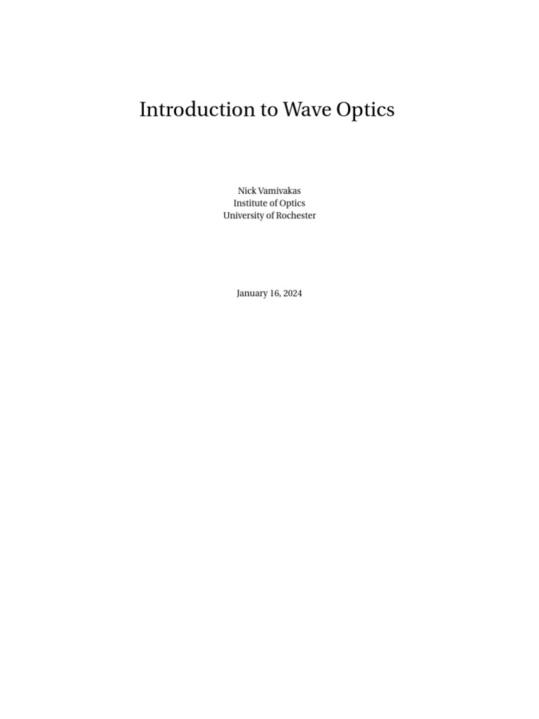Wave Optics | PDF