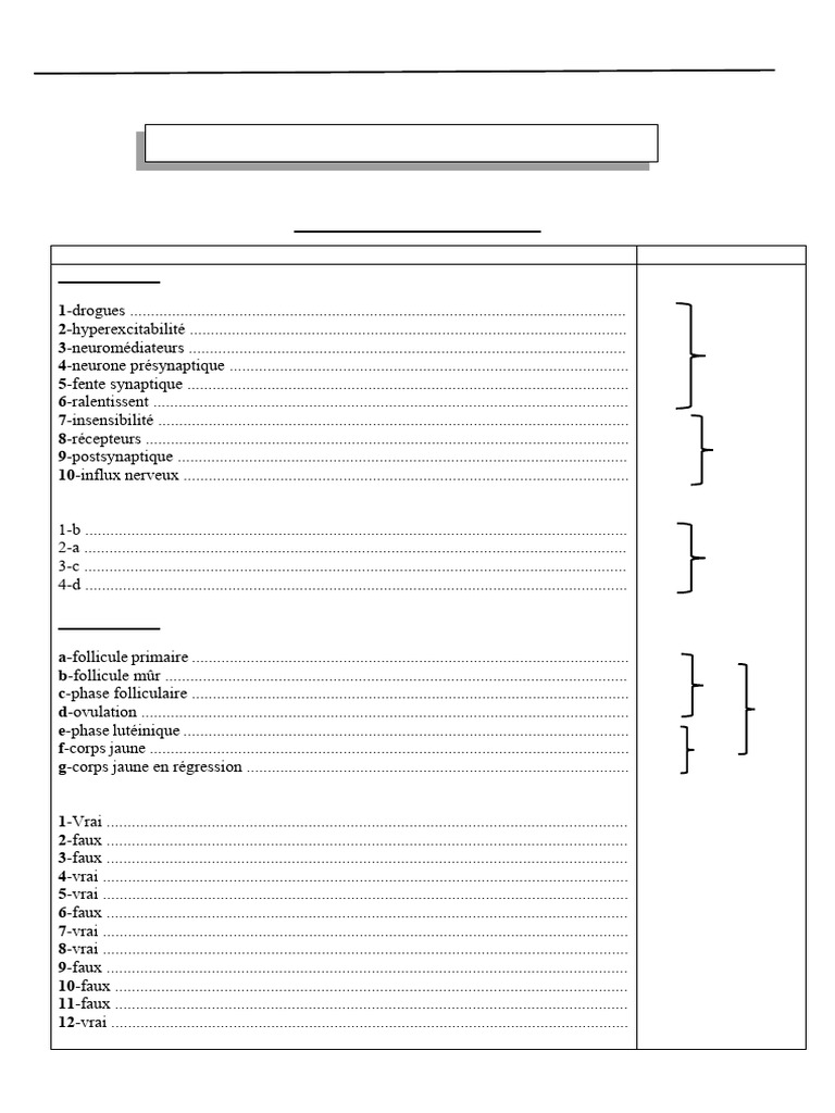 BAC SVT Série C Sujet Retenu Corrigé Et Barème | PDF